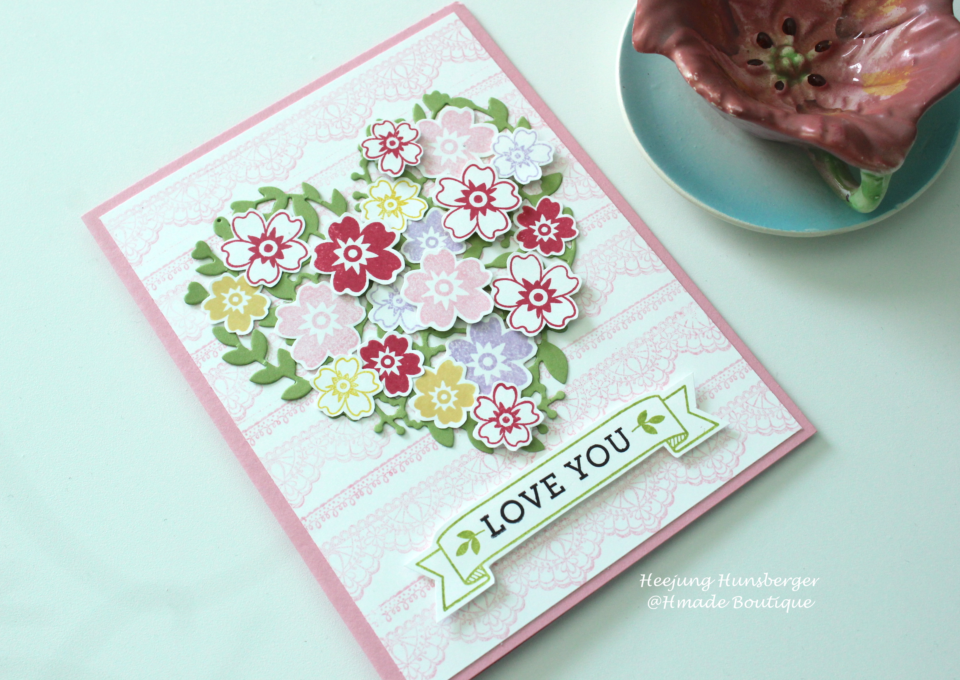 Heart with spring flowers - H MADE BOUTIQUE