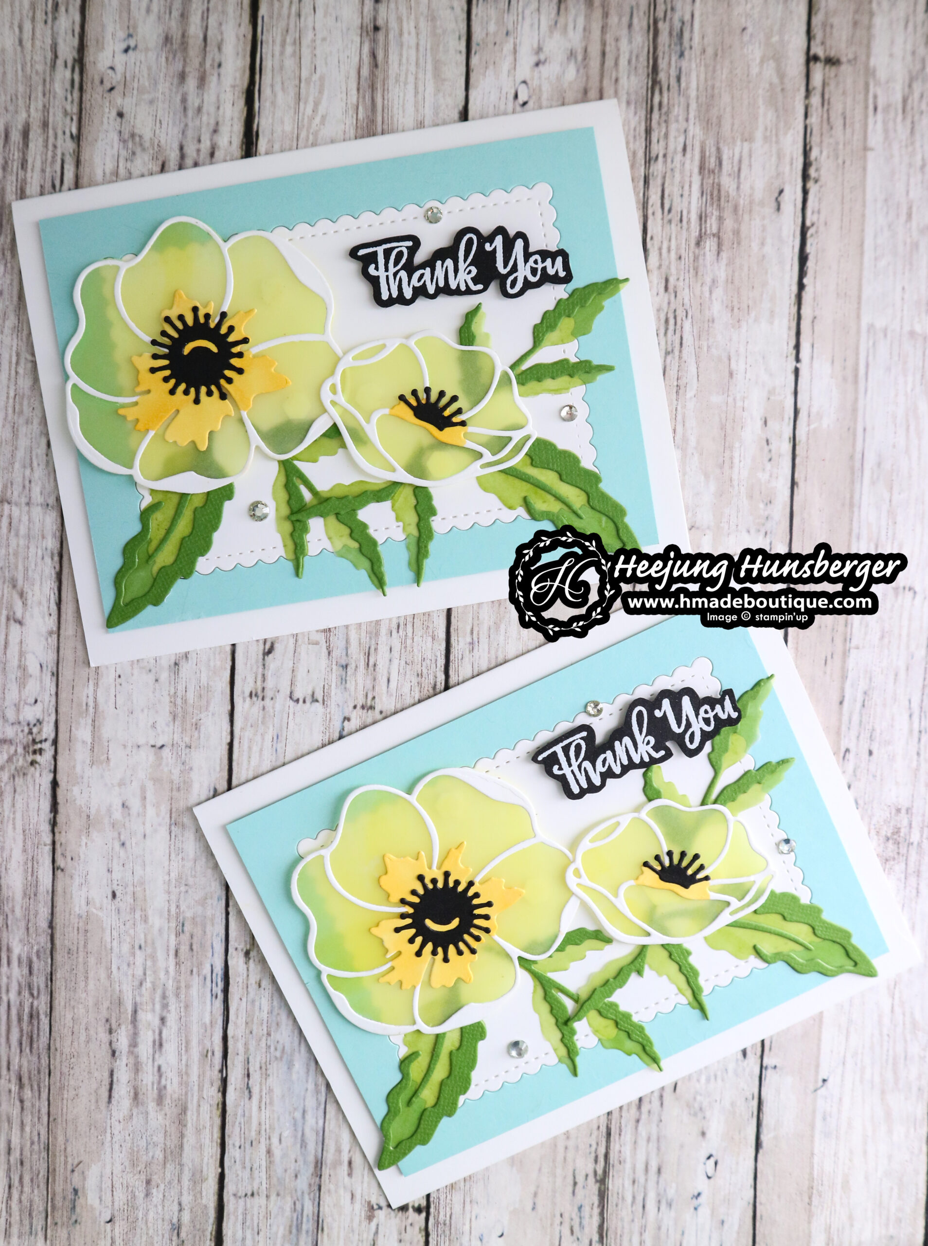 Poppy Moments Die Cut Cards - H MADE BOUTIQUE