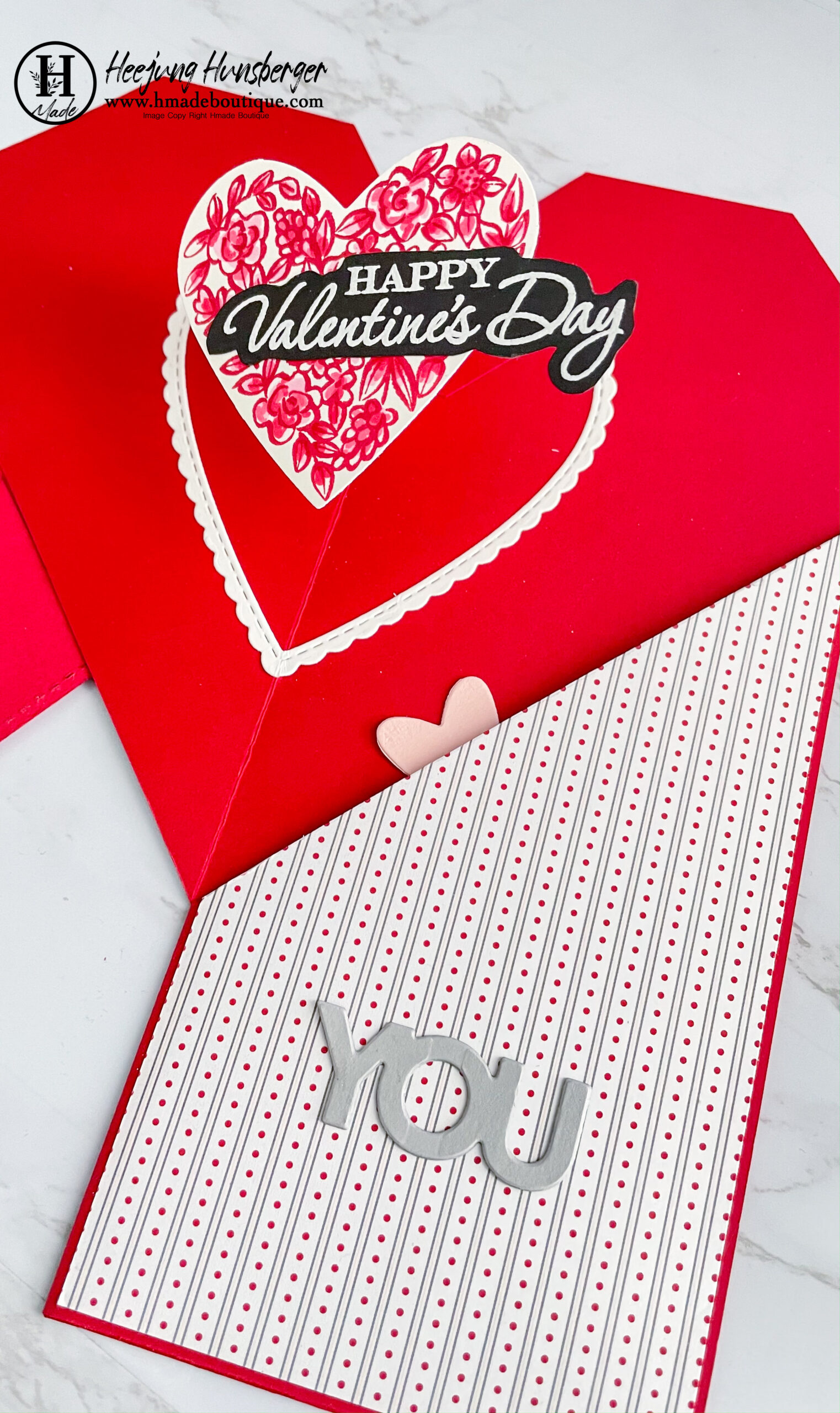 Valentine’s Day Heart Pop up Card - H MADE BOUTIQUE