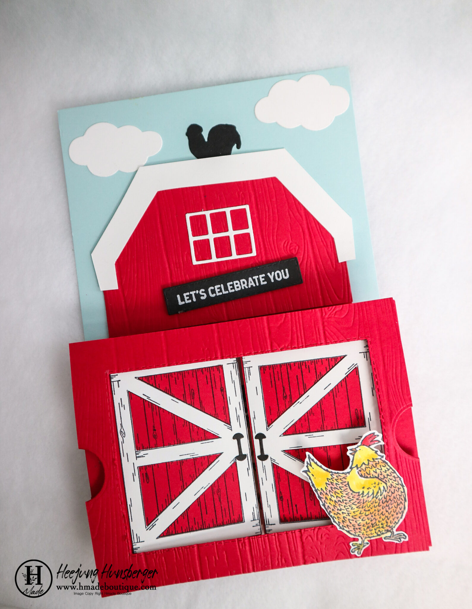 Barn Pop-up Theater Card - H MADE BOUTIQUE