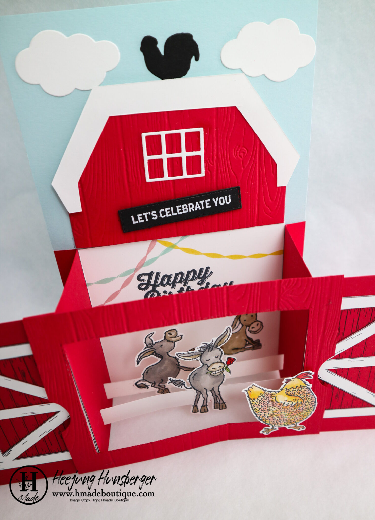 Barn Pop-up Theater Card - H MADE BOUTIQUE