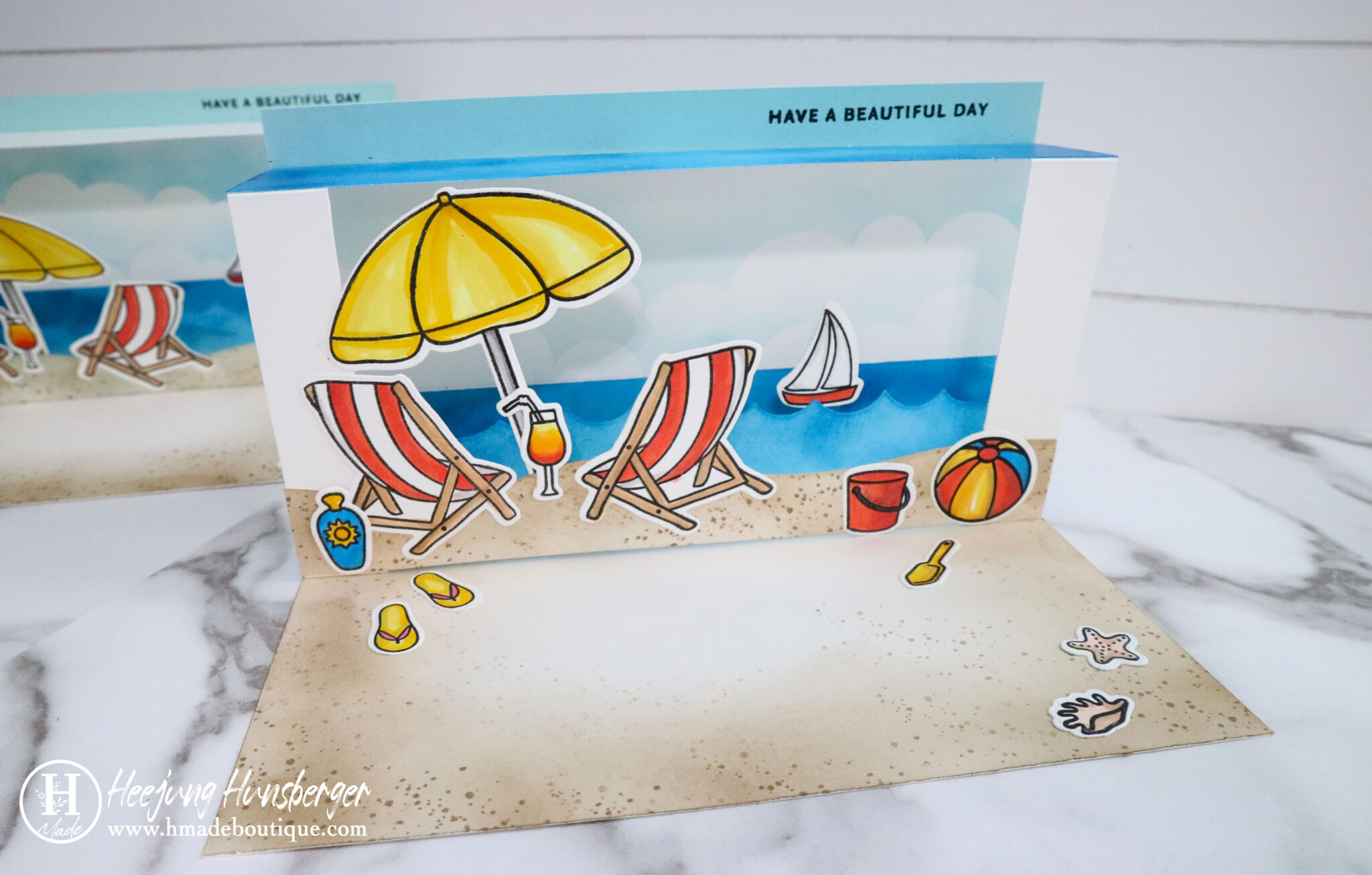Hello Summer Display Frame Card Tutorial | No Specialty Die Needed - H ...