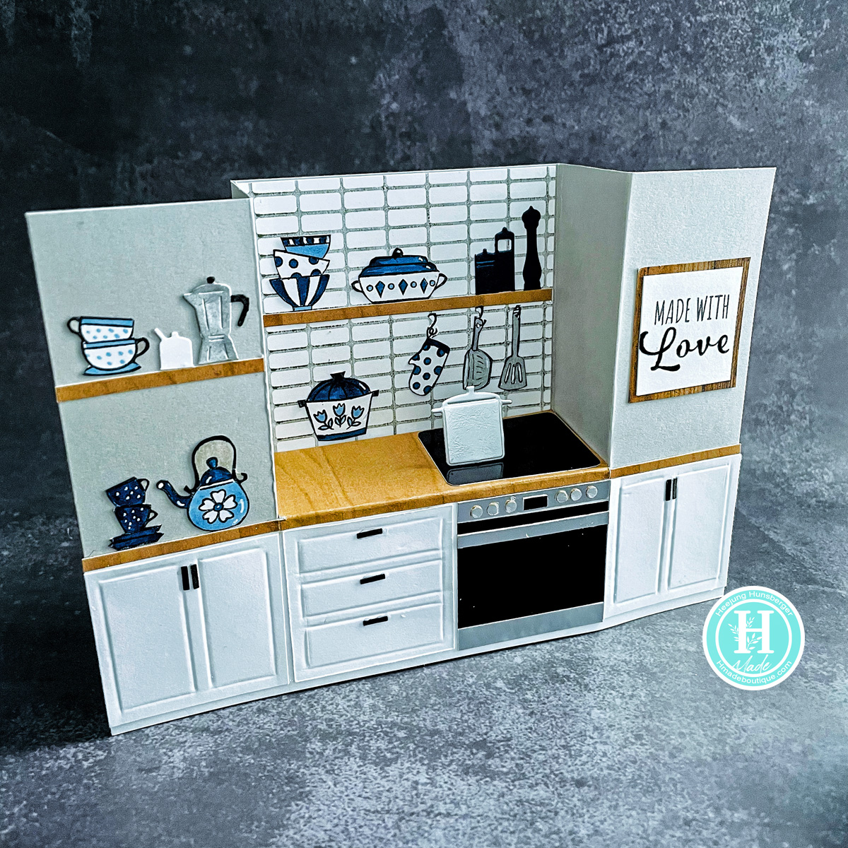 Made with Love Kitchen-Bench Fold Card - H MADE BOUTIQUE