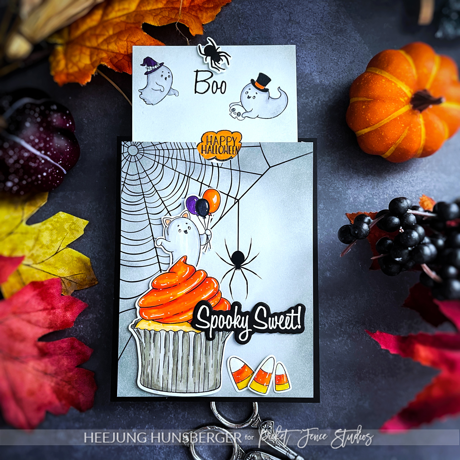 PFS-Spooky Tab Slider Halloween Card - H MADE BOUTIQUE
