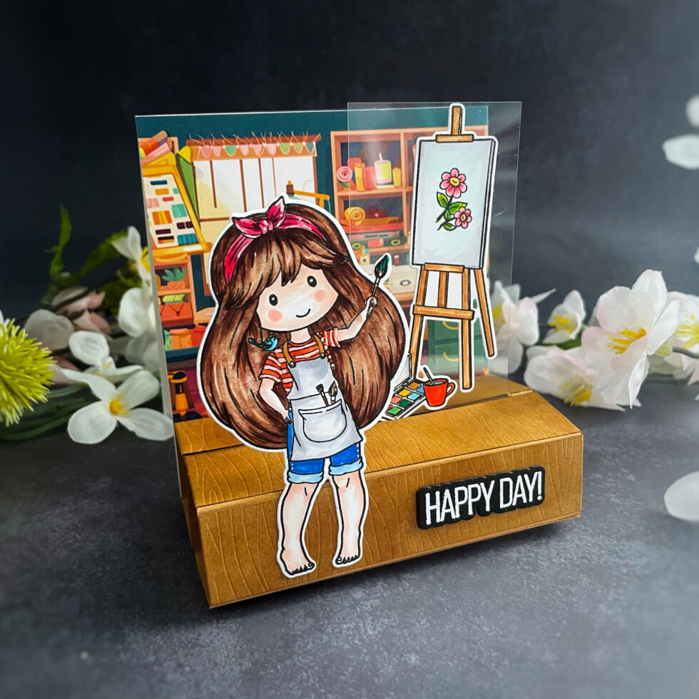 PFS- Annie’s Art Studio Stand-up Card - H MADE BOUTIQUE