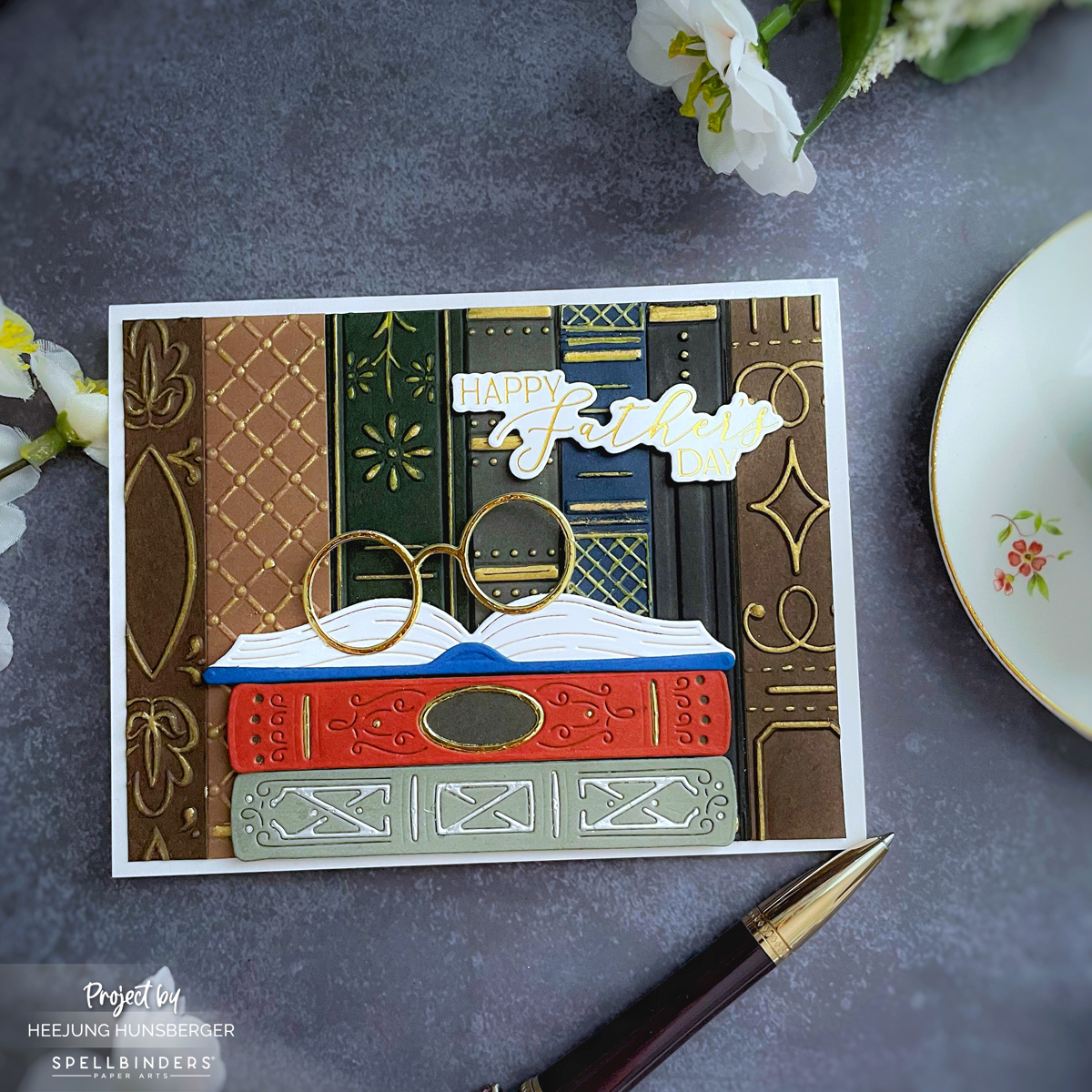 Father’s Day Cards with Vintage Book Vibes | Spellbinders 3D Embossing ...