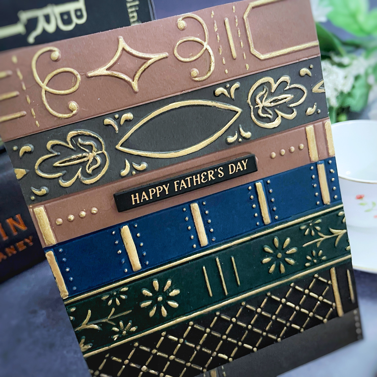 Father’s Day Cards with Vintage Book Vibes | Spellbinders 3D Embossing ...